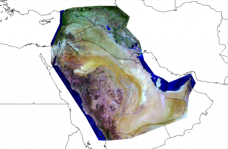 Cloudless Landsat-8 mosaic 2019 for north Arabian peninsula – Arab ...