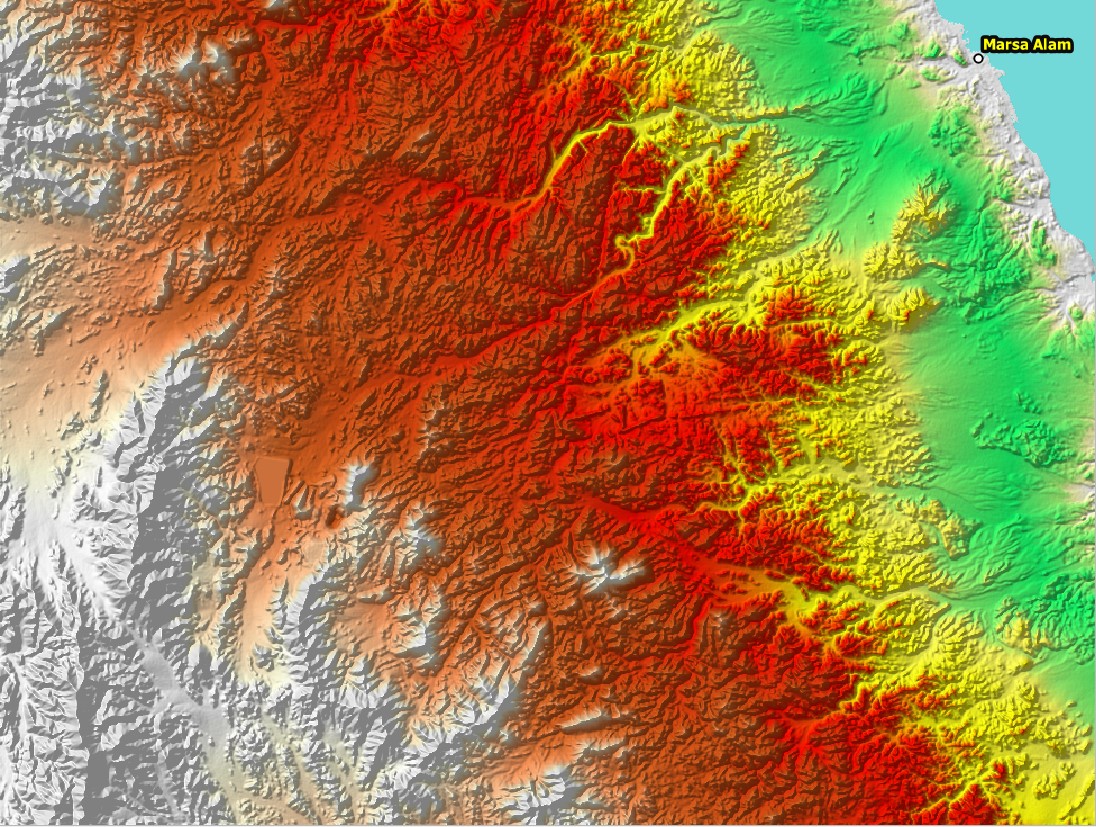 Egypt Copernicus Digital Elevation model (1 Arc-Second) – Arab Nubia ...
